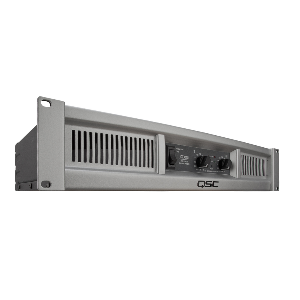 QSC GX5 2-channel power amplifier (500W @ 8 ohm per channel)